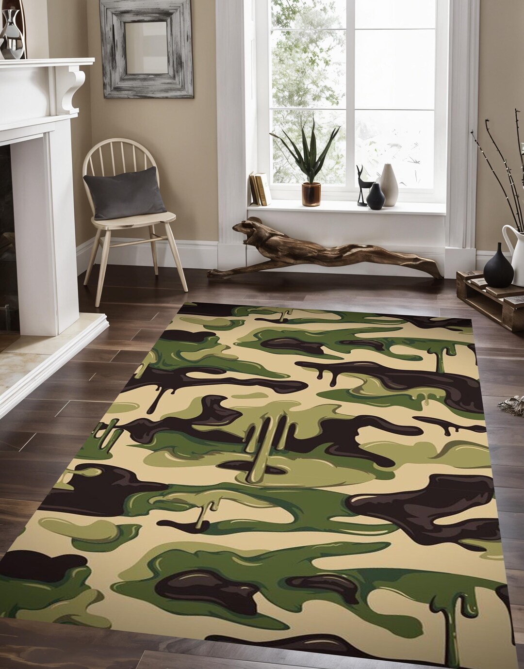 Soldier Uniform Pattern Rug,camouflage Pattern Rug,green Rug,uniform ...