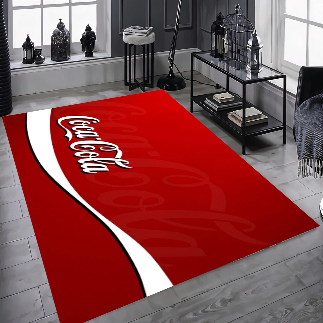 Coca Cola Text,cola Written Rug,coke Rug,coca Cola Decor,drink Pattern ...