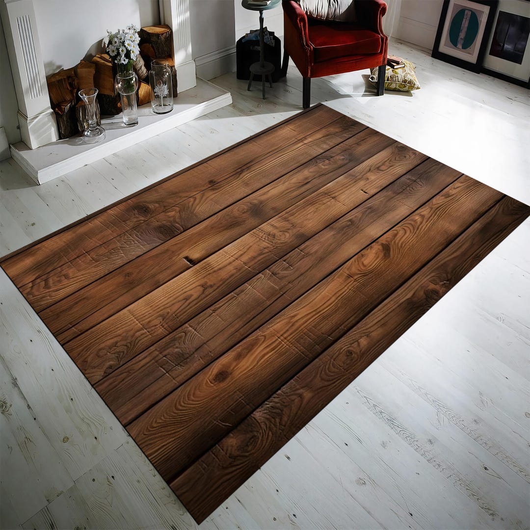 Wood Pattern Rug,parquet Pattern Rug,floor Rug,natural Decor,bohemian ...