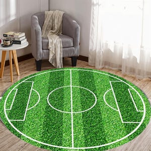 Football Rug,football Lovers Rug,play Rug,green Rug,grass Pattern Rug ...