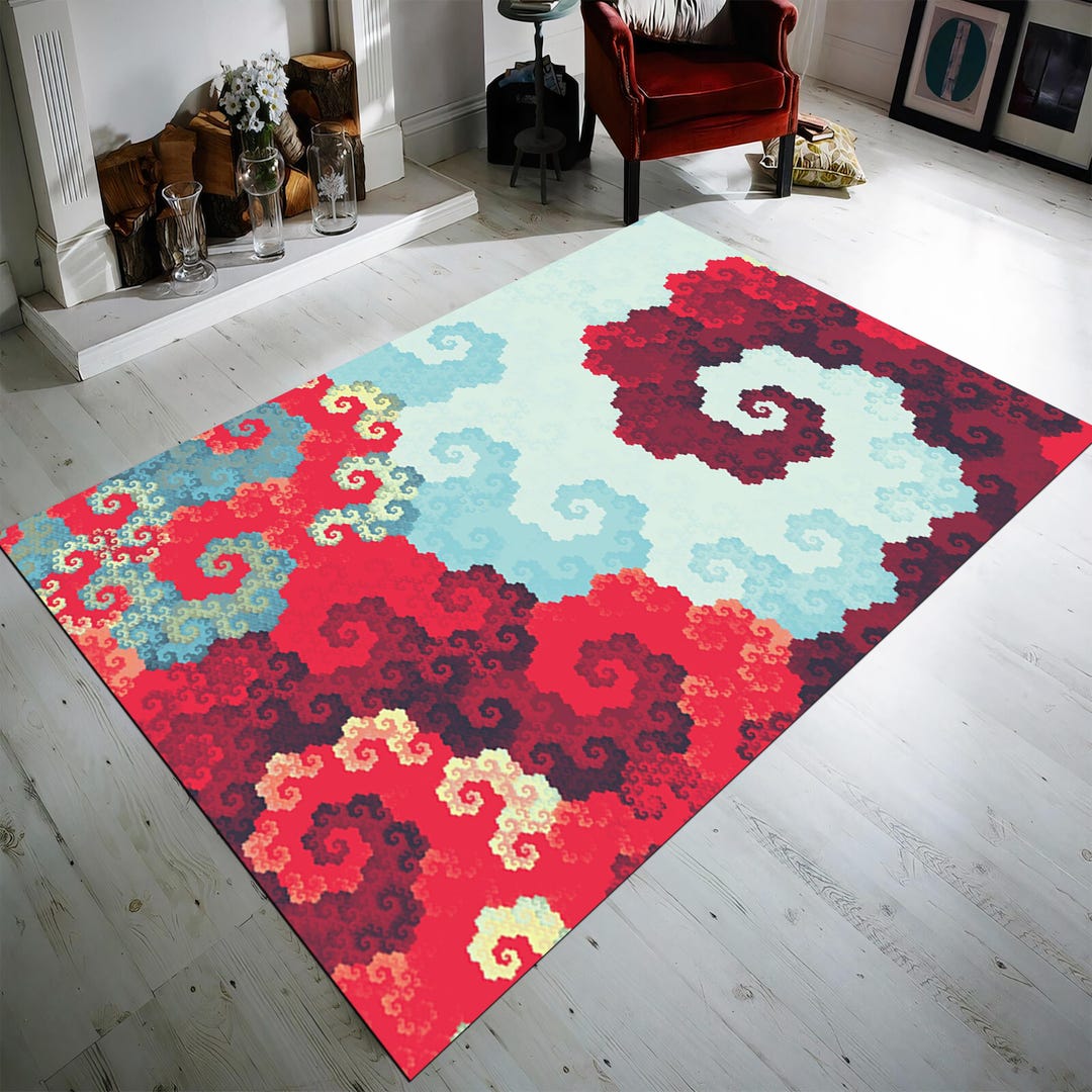Colorful Rug, Design Patterns, Modern Rug, Birthday Gİft, Non Slip ...
