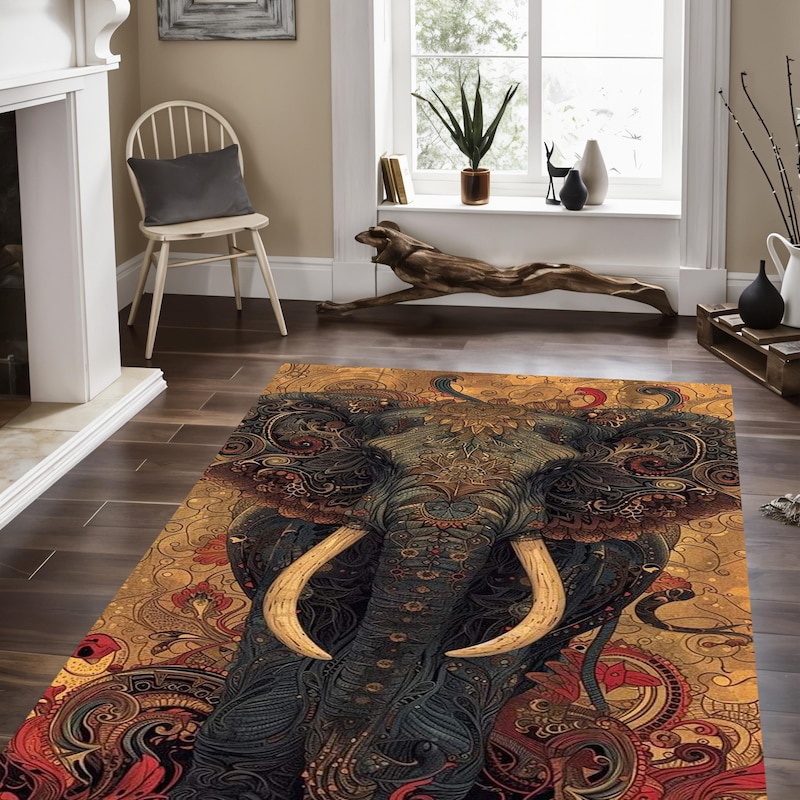 Elephant Rug - Etsy