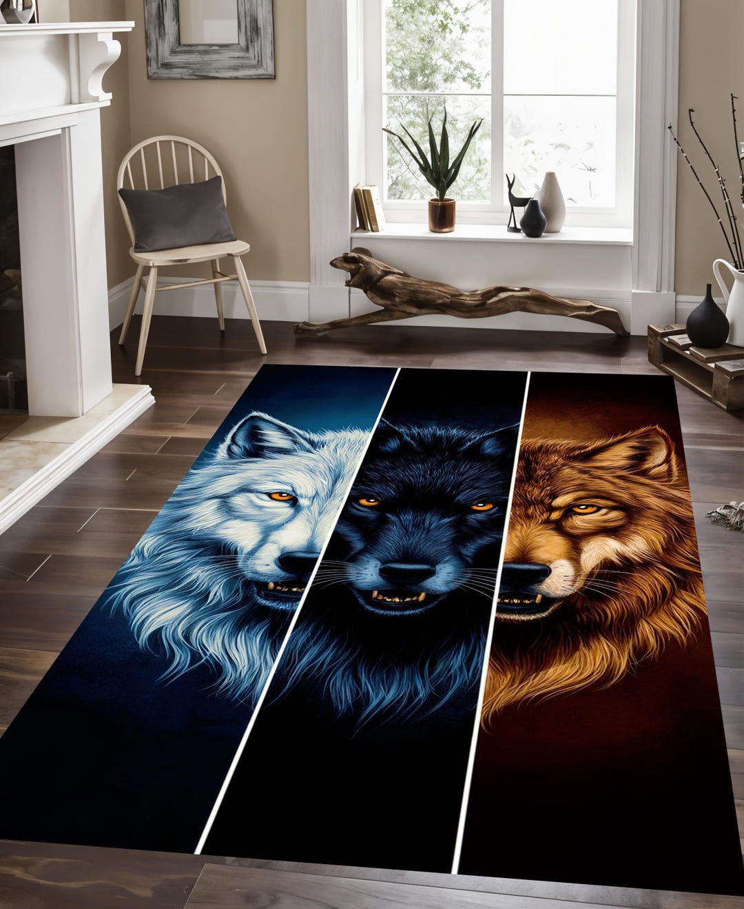 Wolf Rug,creative Rug,sea Lover Rug,area Rug,rugs for Living Room ...