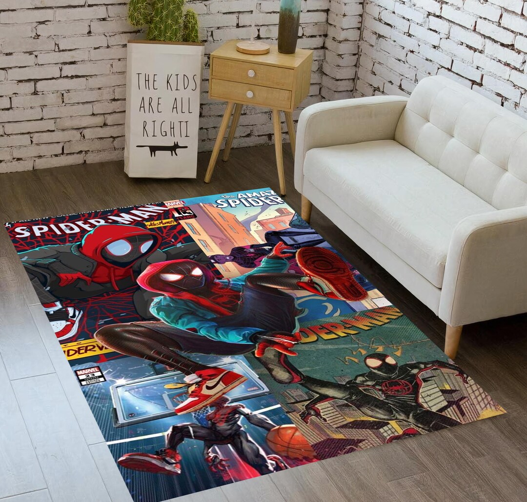 Spider Man Rug,super Hero,cool Cartoon Character,amazing Rug,red Rug ...
