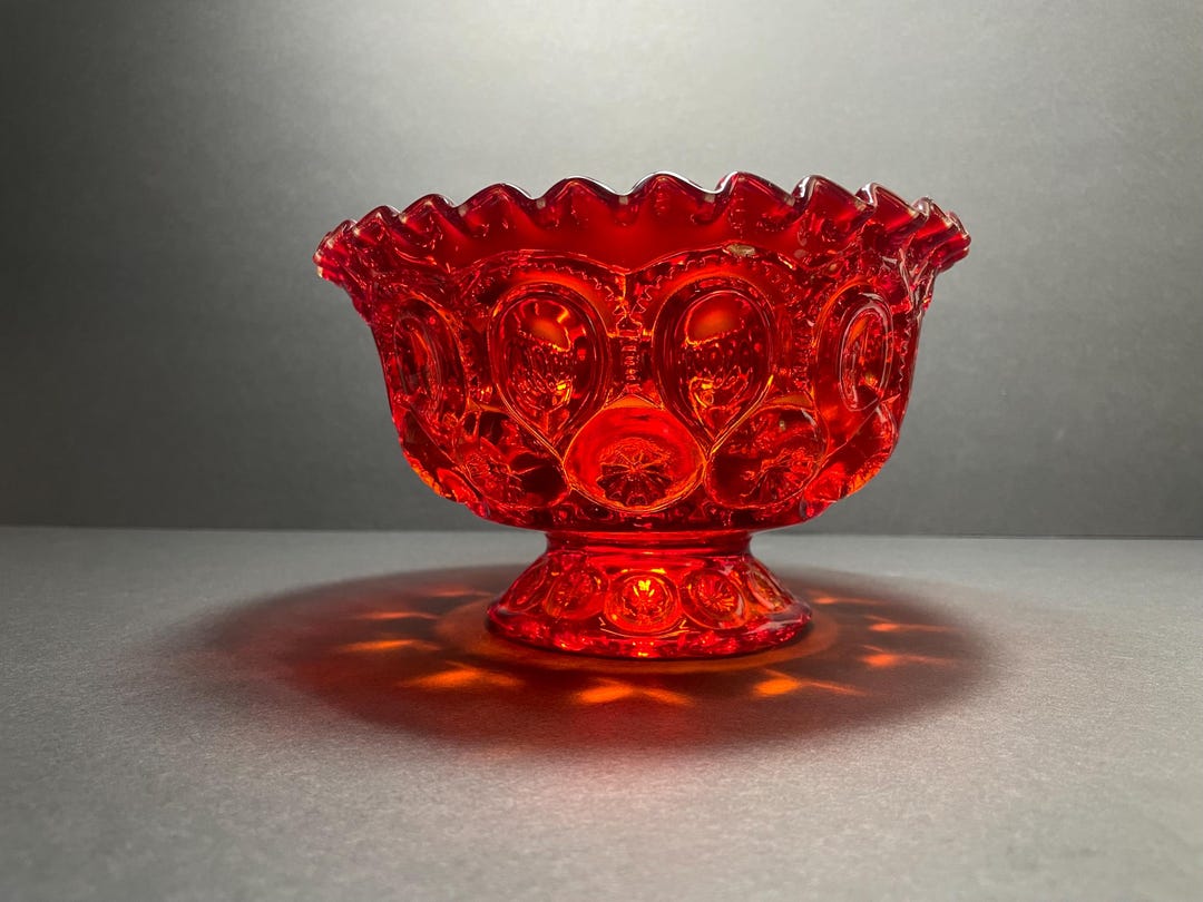 Ruby Red Moon & Stars Bowl - Etsy