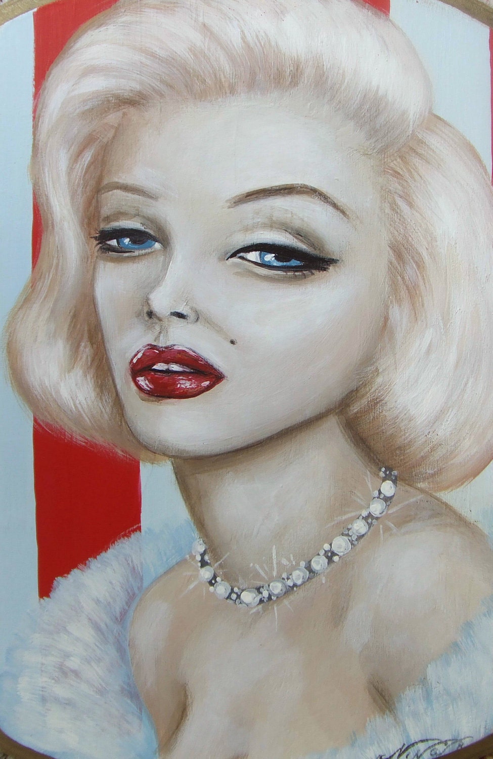 MARILYN MONROE lowbrow pin up giclée PRINT par Nina Friday - Etsy France