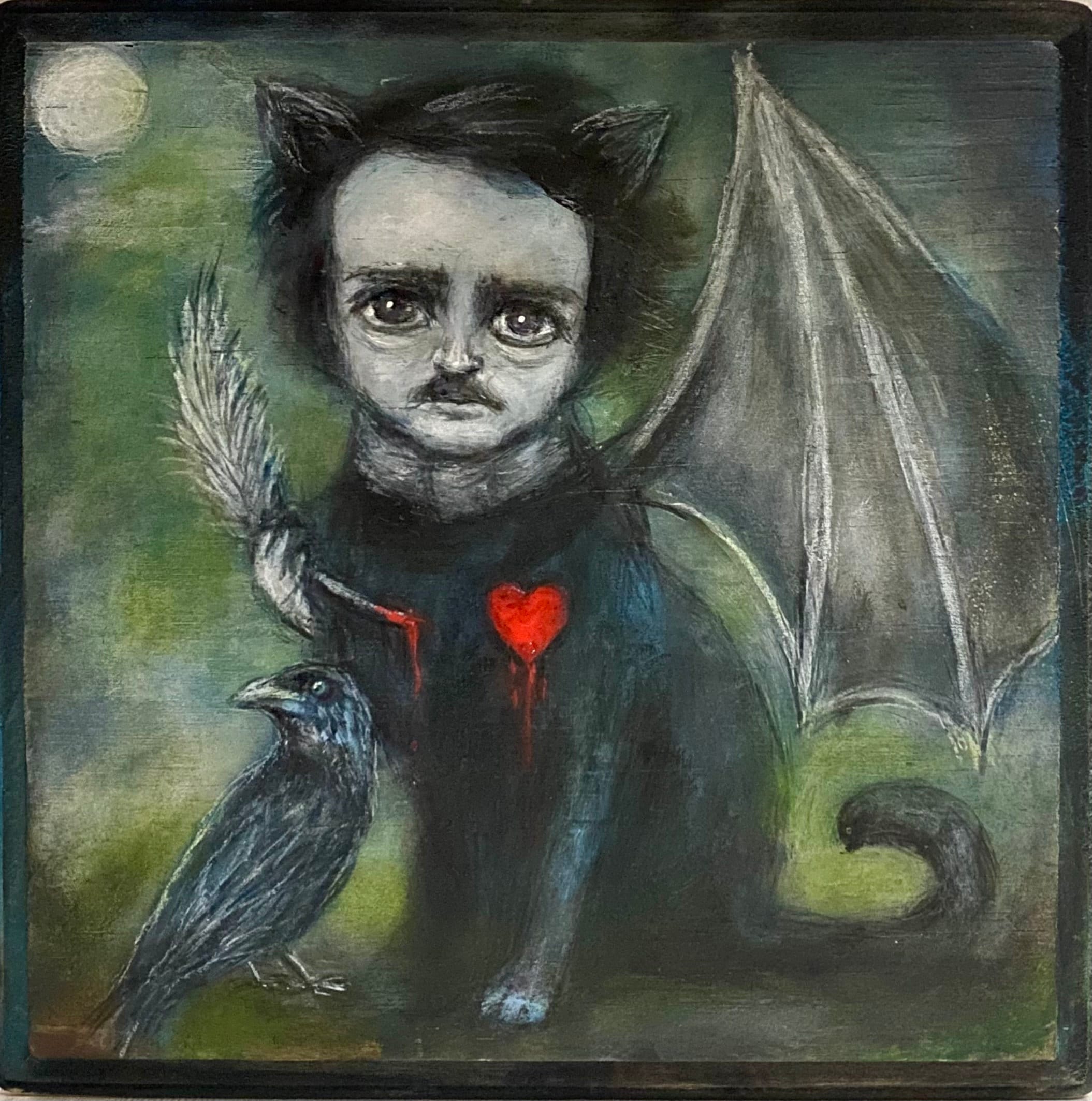 TELL TALE HEART Poe Cat Giclee Print - Etsy