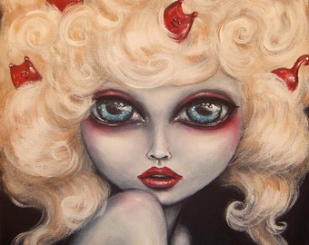 VOODOO DOLL Victorian Big Eye Gothic Voodoo Fairy Stretched - Etsy