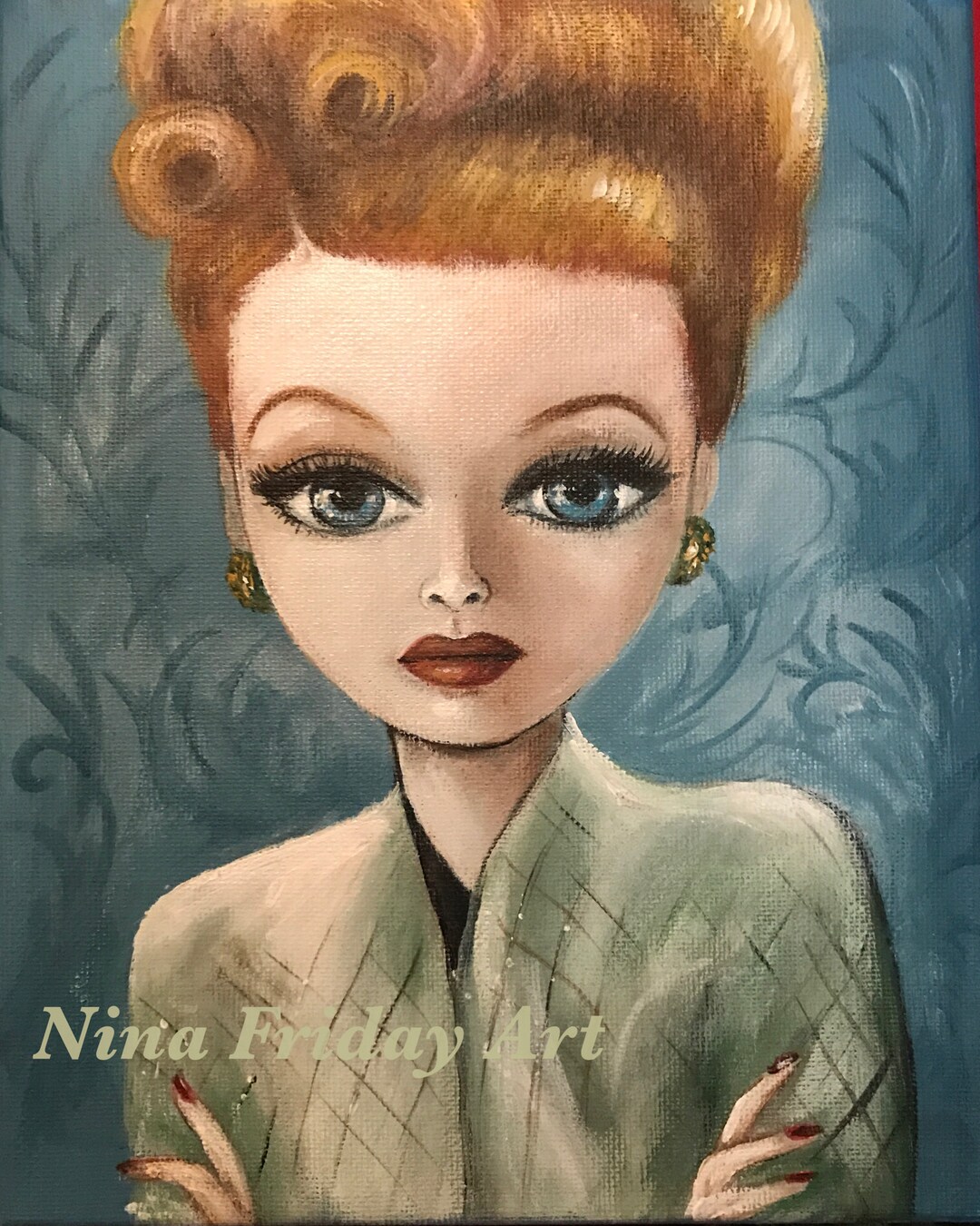 LUCILLE Lucille Ball Big Eye Giclee Print - Etsy