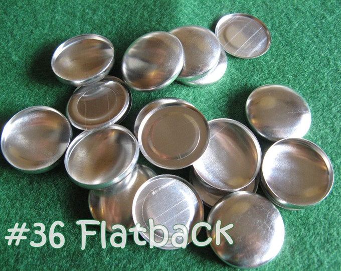 25 Covered Buttons FLAT BACKS - 7/8 Inch - Size 36 Flat Backs No Loops ...