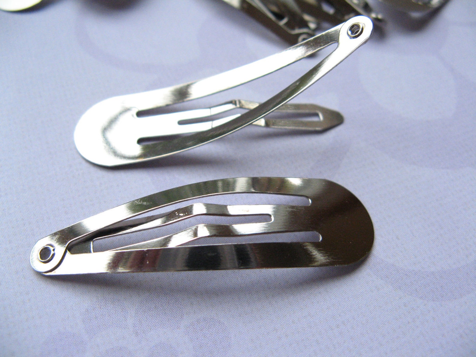 50pcs Hair Snap Clips 49mm Silver Tone - Etsy