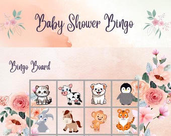 Baby Animal Names-printable Baby Shower Game - Etsy Canada