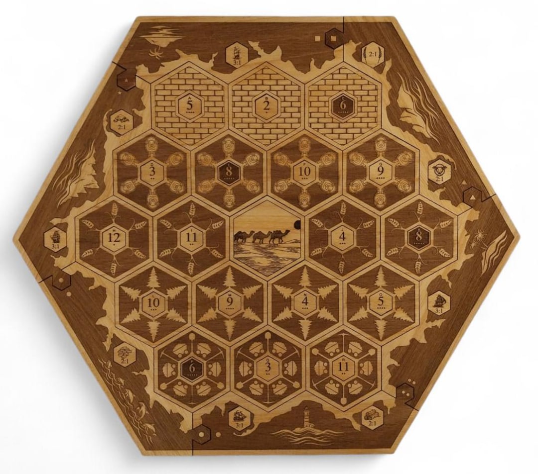 Handmade Wood Settlers of Catan Game Board: Personalized Eco-friendly ...