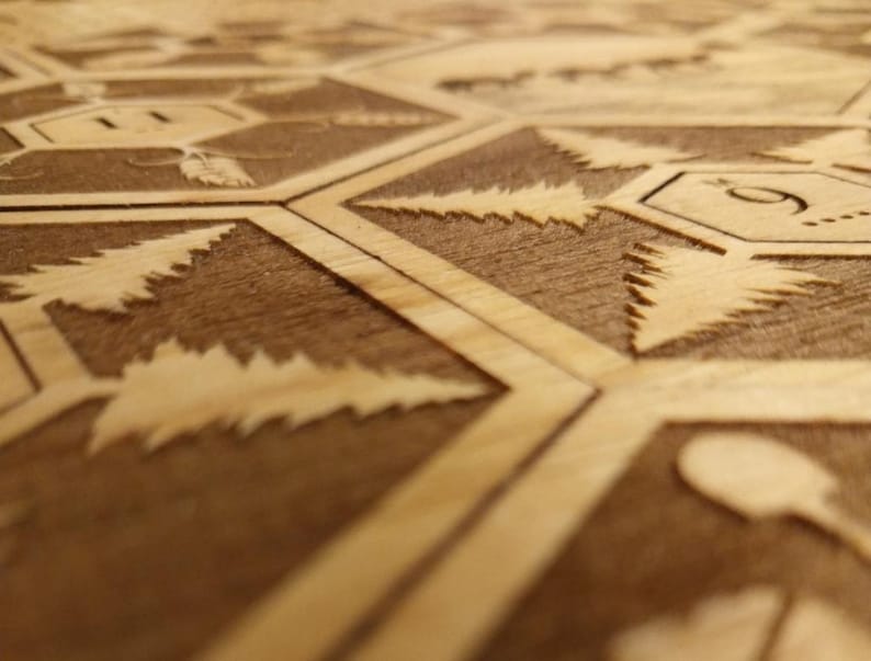 Handmade Wood Settlers of Catan Game Board: Personalized Eco-friendly ...