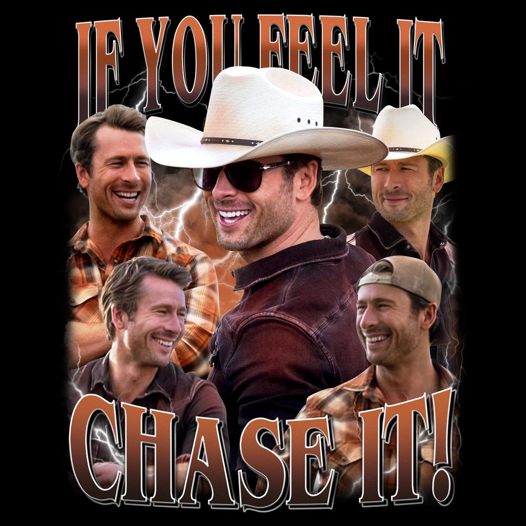 If You Feel It Chase It Glen Powell Png, If You Feel It Chase It Png ...