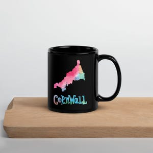 Geography Themed Mug Custom Travel Gift Hand Drawn Cornwall Mug ...