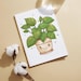 Cute Pothos Plant in Pot, Kawaii Cartoon for Home Decor, Nursery Print ...