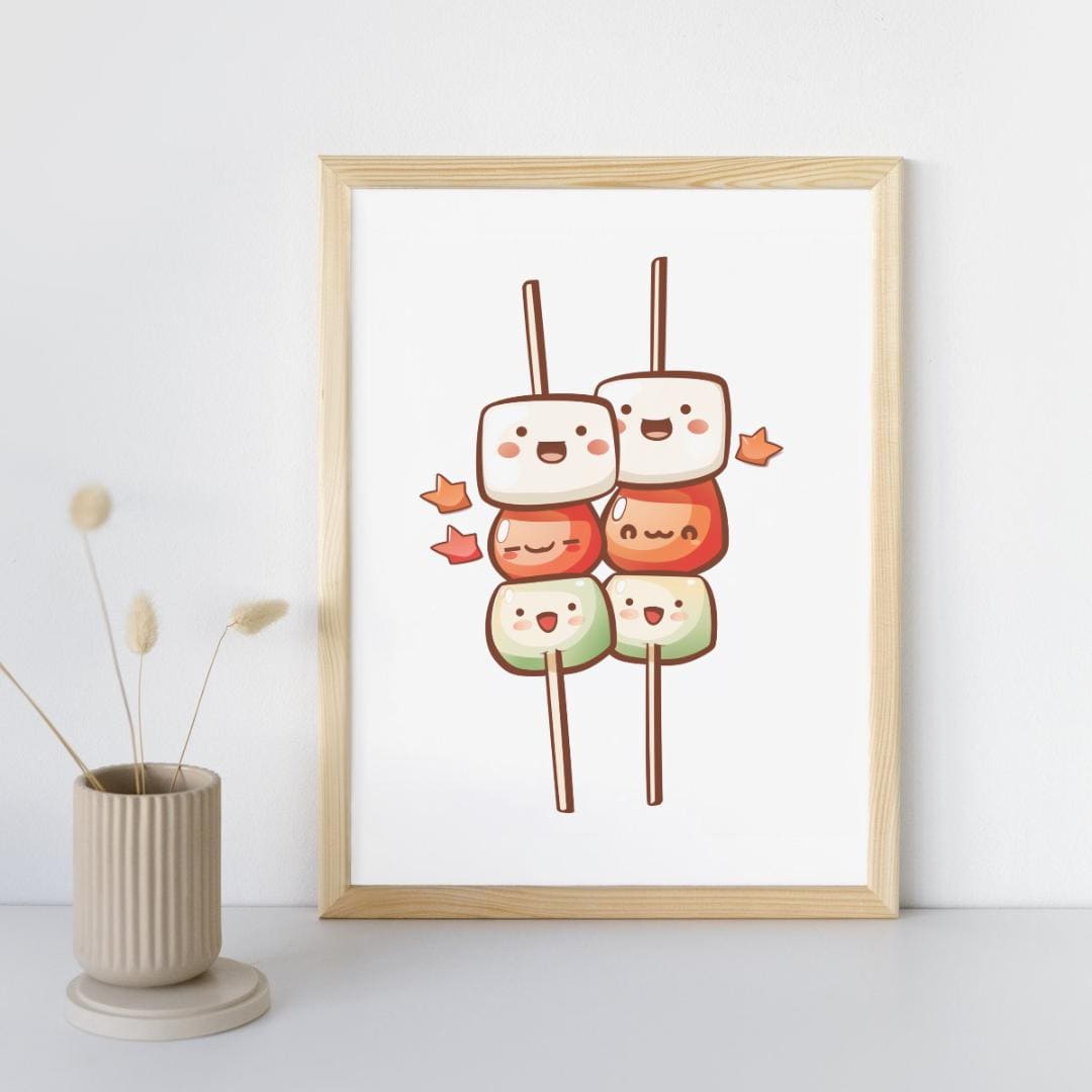 Cute Dango Tanghulu Skewer, Kawaii Cartoon for Home Decor, Nursery ...