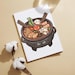 Cute Spicy Hot Pot, Kawaii Cartoon for Home Decor, Nursery Print, Cafe ...