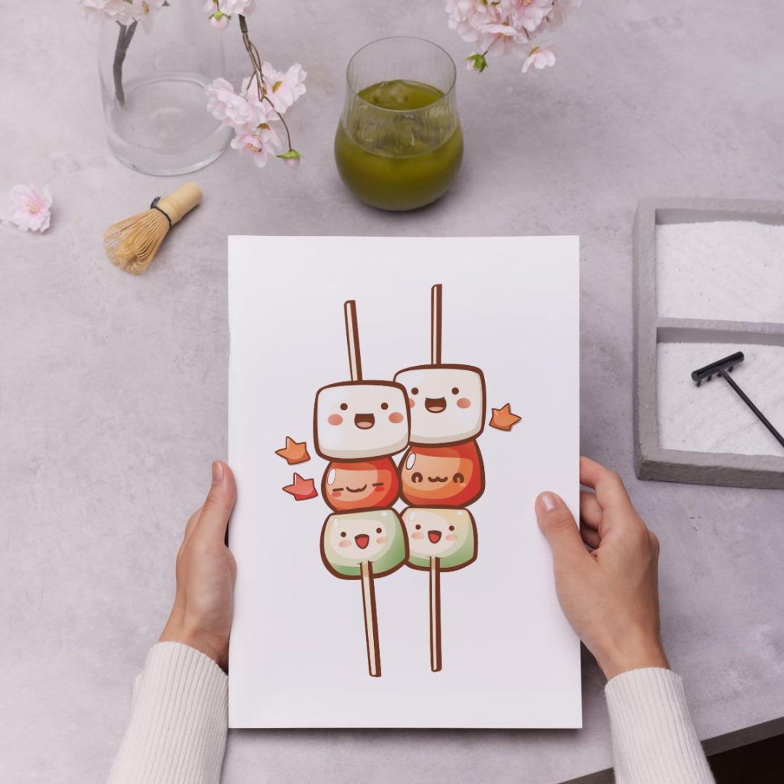 Cute Dango Tanghulu Skewer, Kawaii Cartoon for Home Decor, Nursery ...