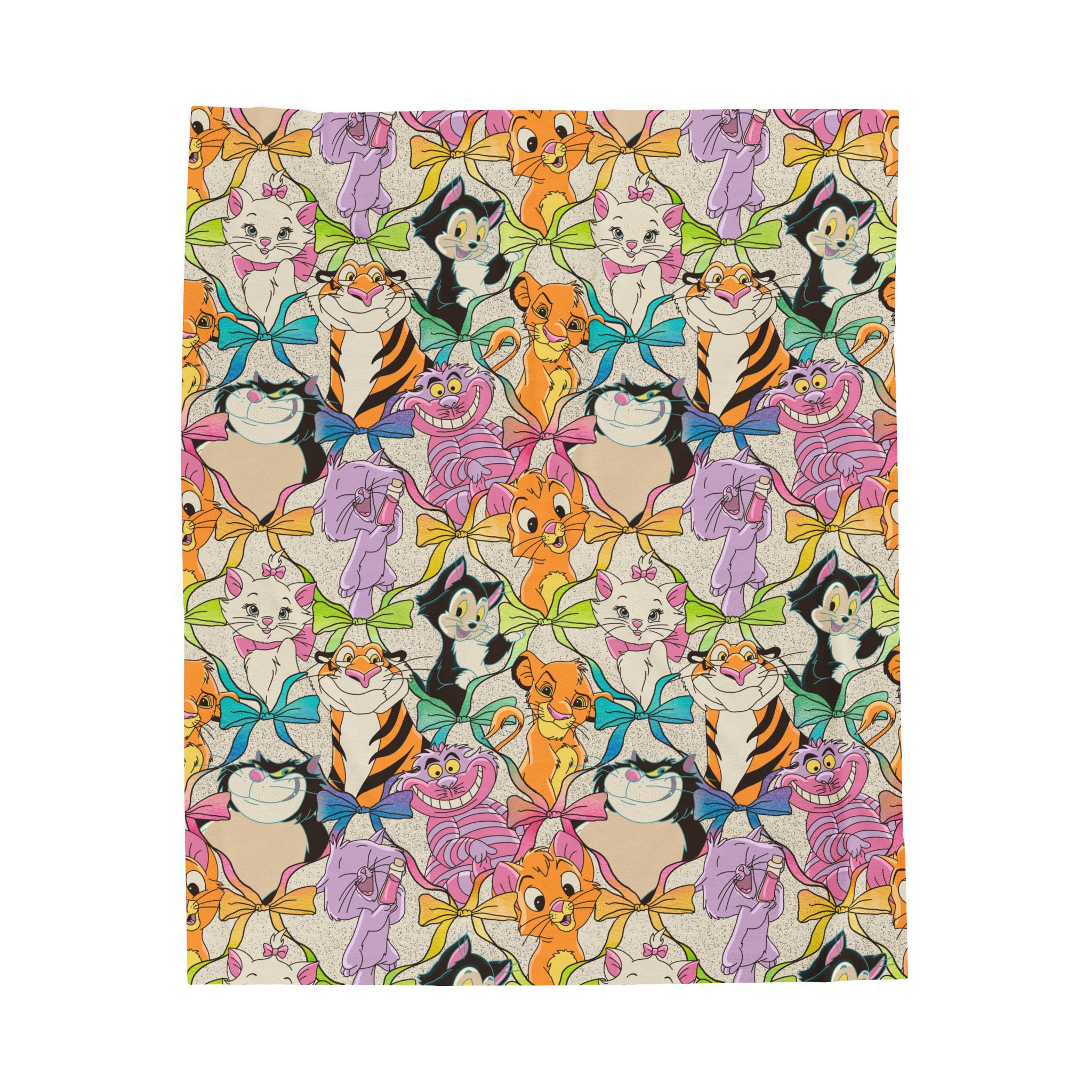 Disney Cats Mashup Velveteen Plush Throw Blanket - Etsy