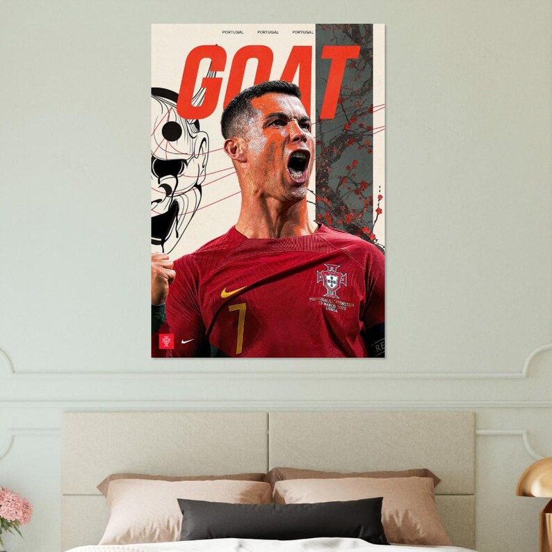 Cristiano Ronaldo goat Portugal Poster - Etsy