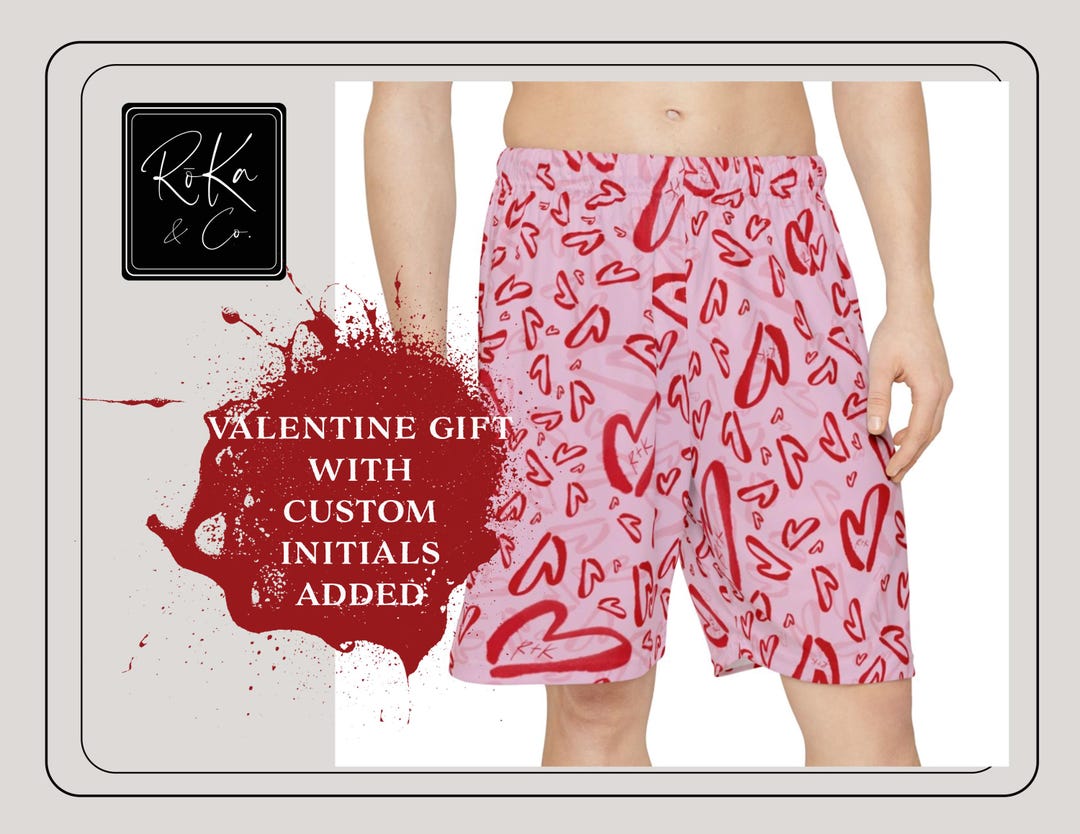 Personalized Boxer Shorts for Hubby With Custom Initials Heart Design ...