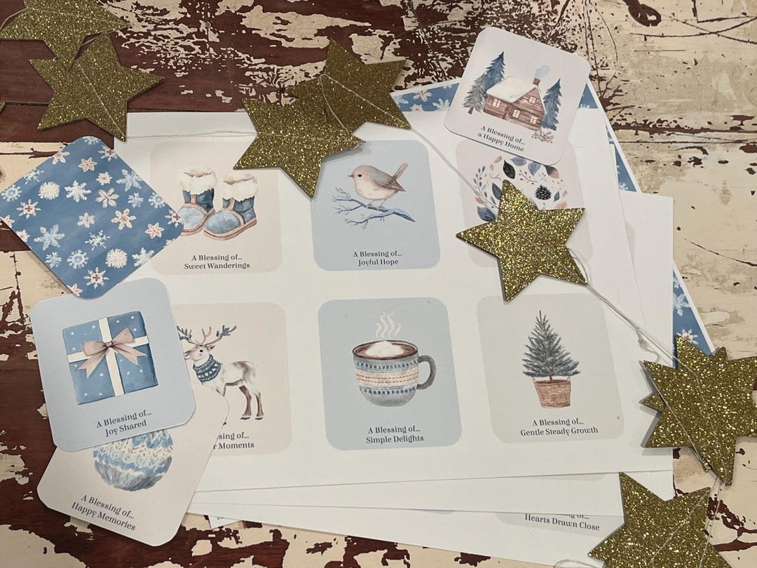 Hygge Winter Advent • 25 Days of Hygge Blessings • Christmas Cards ...