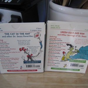 Dr. Seuss Audio Book Set: Cat in the Hat & Green Eggs and Ham - Etsy