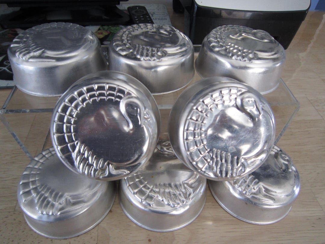 HTF Turkey Jello Molds Set of 8, Bundt Pans, Turkey Molds, Dessert ...