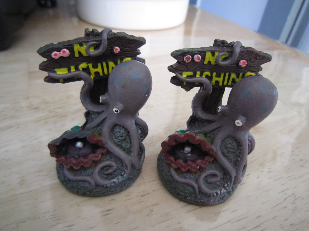 Aquarium No Fishing Octopus Signs, Fish Tank Decoration, Clam With ...
