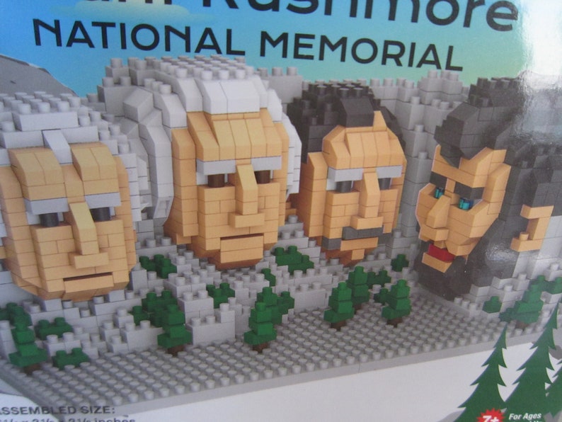 Mount Rushmore National Memorial Mini Building Blocks Mind - Etsy