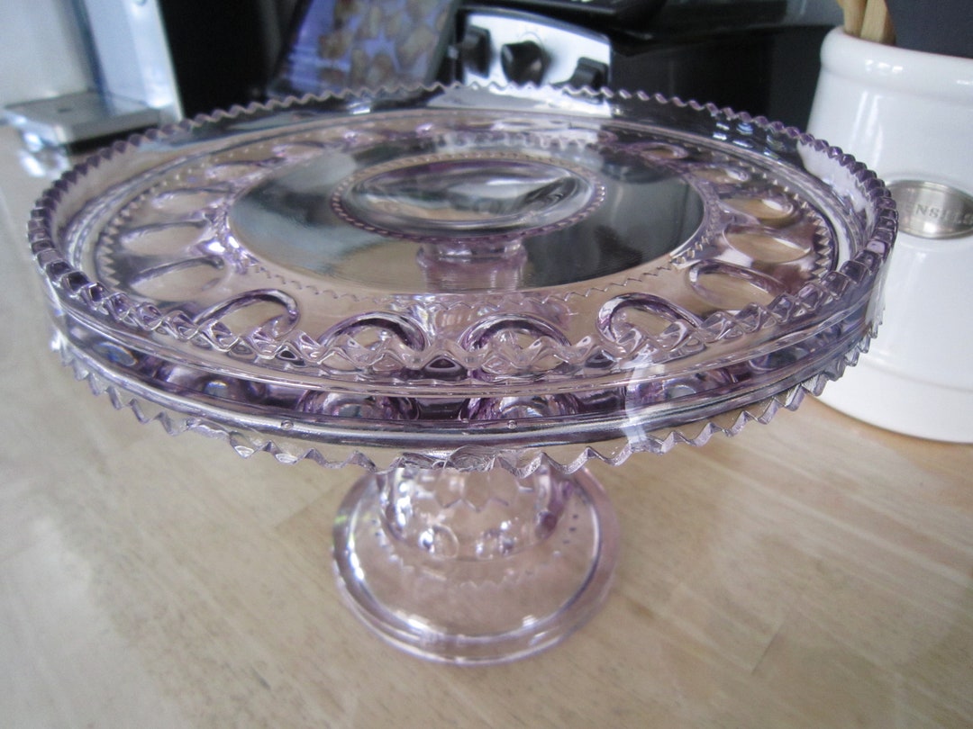 Tiffan - Franciscan Crystal Kings Crown Excelsior Cake Stand - Etsy