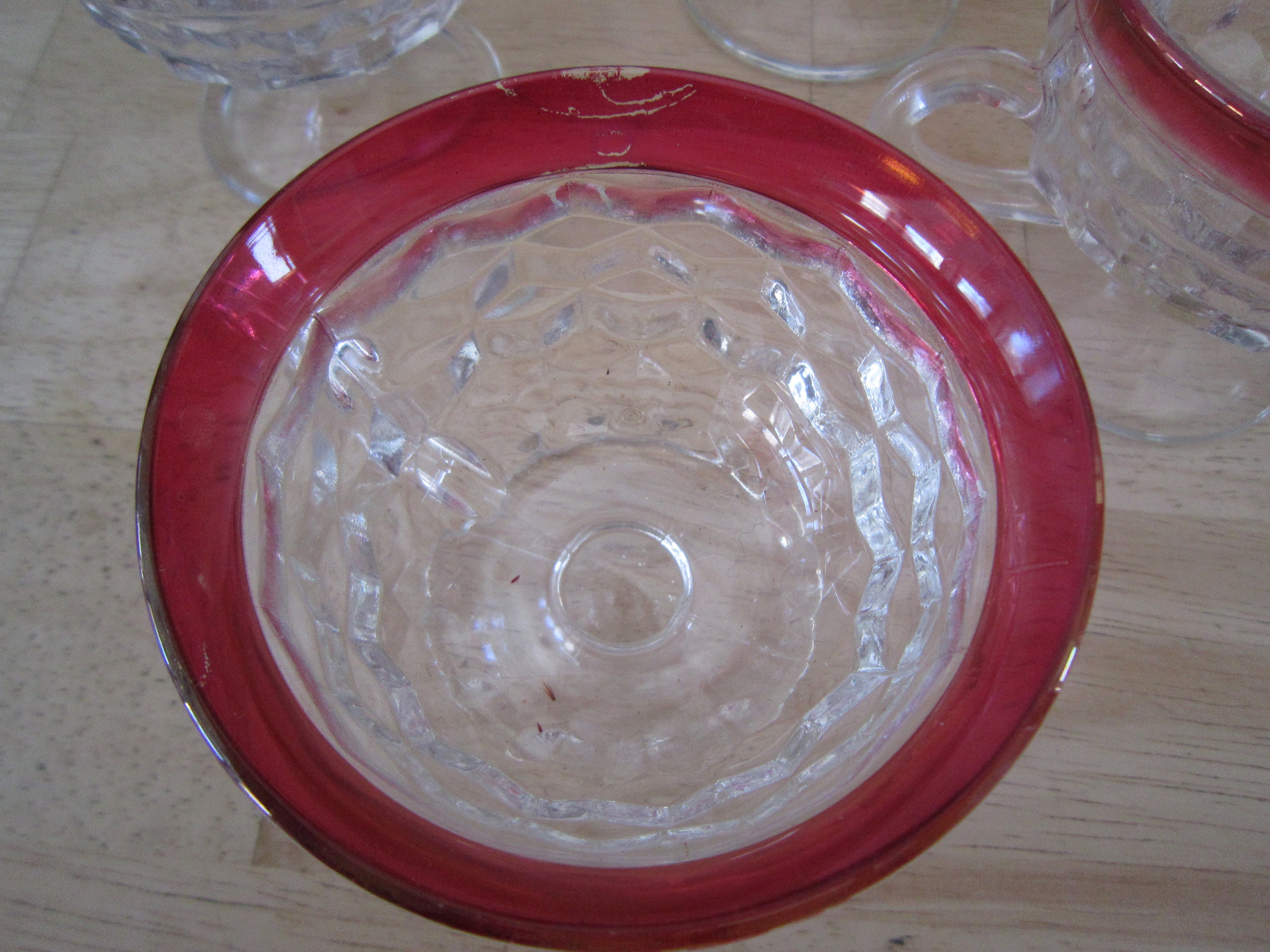 12 Whitehall Ruby Flash Punch Cups by Colony Glass - Etsy