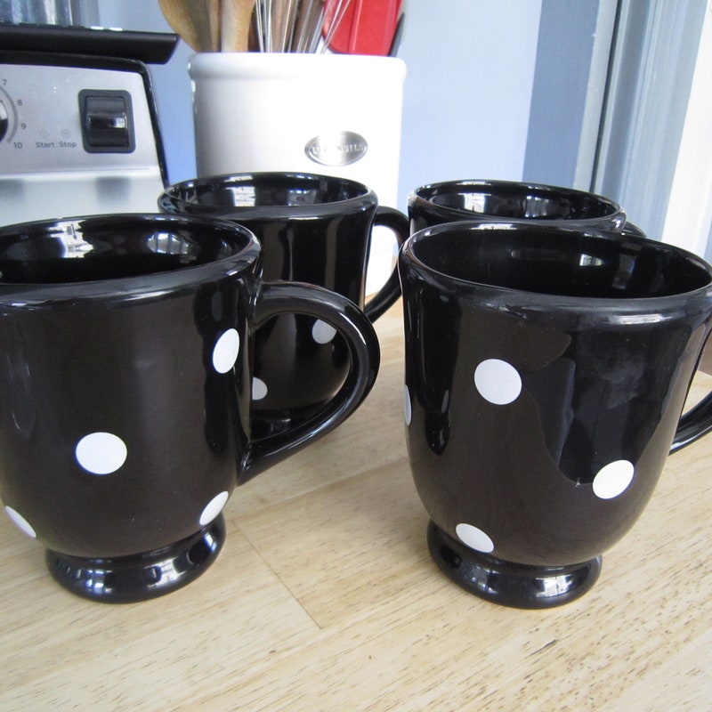 Polka Dot Coffee Cup - Etsy