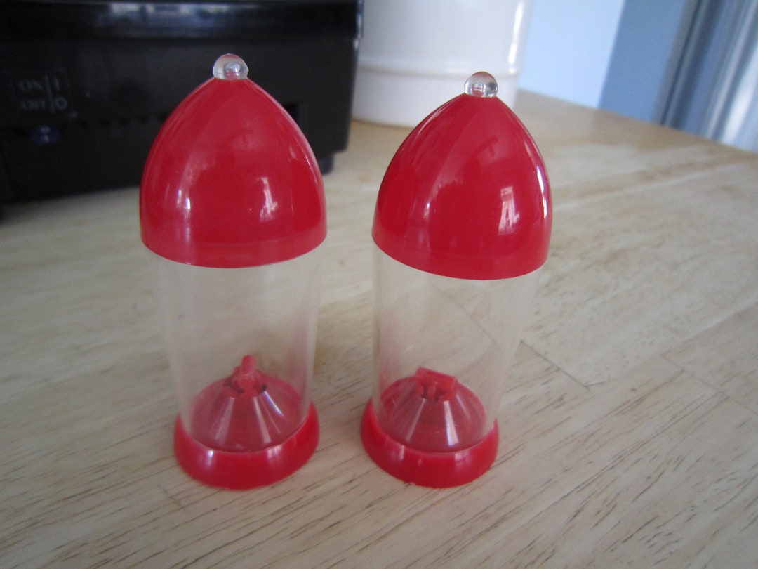 V.a.kasin Molded Prods. Atomic Red Rocket Shakers - Etsy