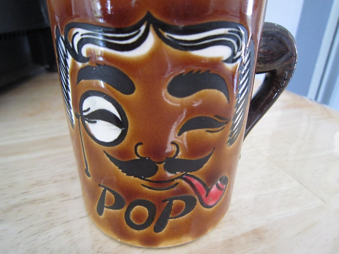 Vintage Pop Mug, Coffee Cup, Japan, Ceramic Mug W/pop Smoking a Pipe - Etsy