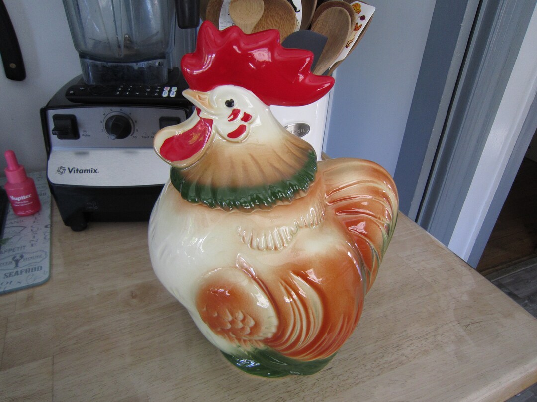 Sierra Vista Rooster Cookie Jar California Potterey - Etsy