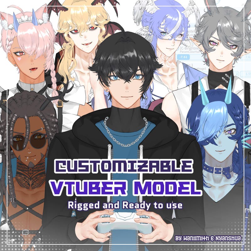 Vtuber Male Model Live2d - Etsy