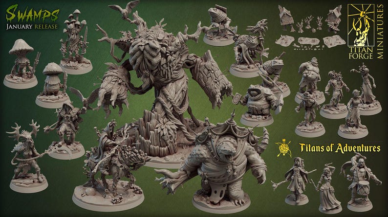 Titan Forge Stl Pack | SWAMPS January 2021 Stl Pack | Rpg Stl | Dnd Stl | Tabletop Stl | Best ...