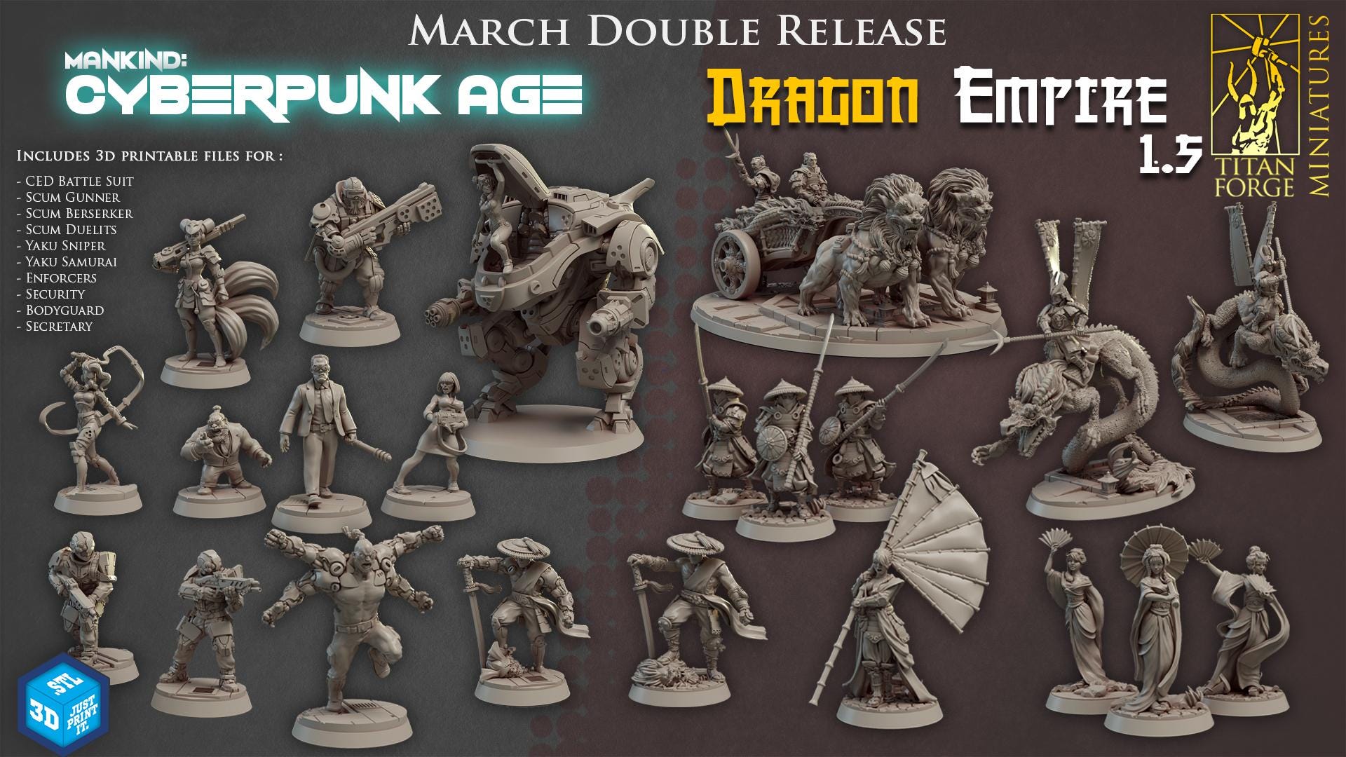 Titan Forge Stl Pack | Cyberpunk Age Dragon Empire March 2020 Stl Pack ...