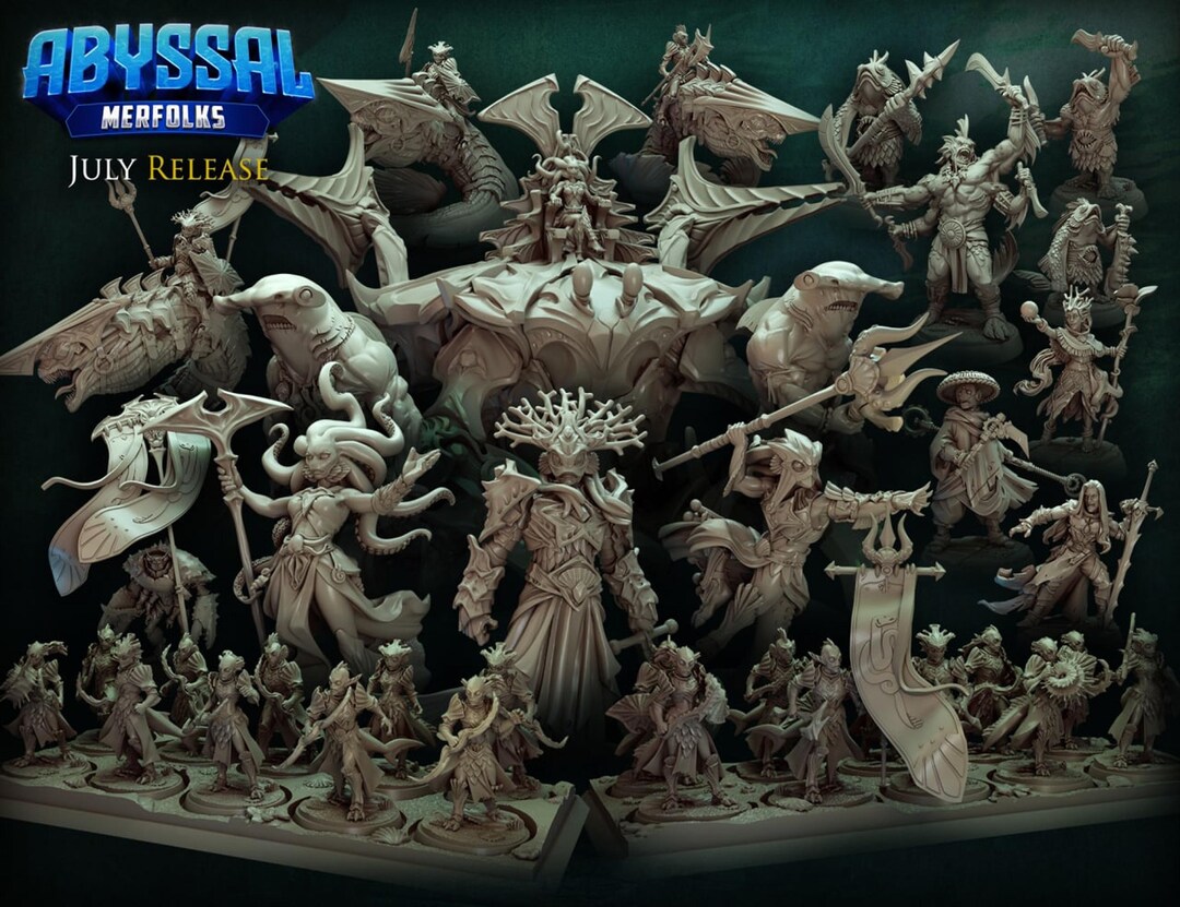 Titan Forge Stl Pack | Abyssal Merfolks 2022 Stl Pack | Rpg Stl | Dnd ...