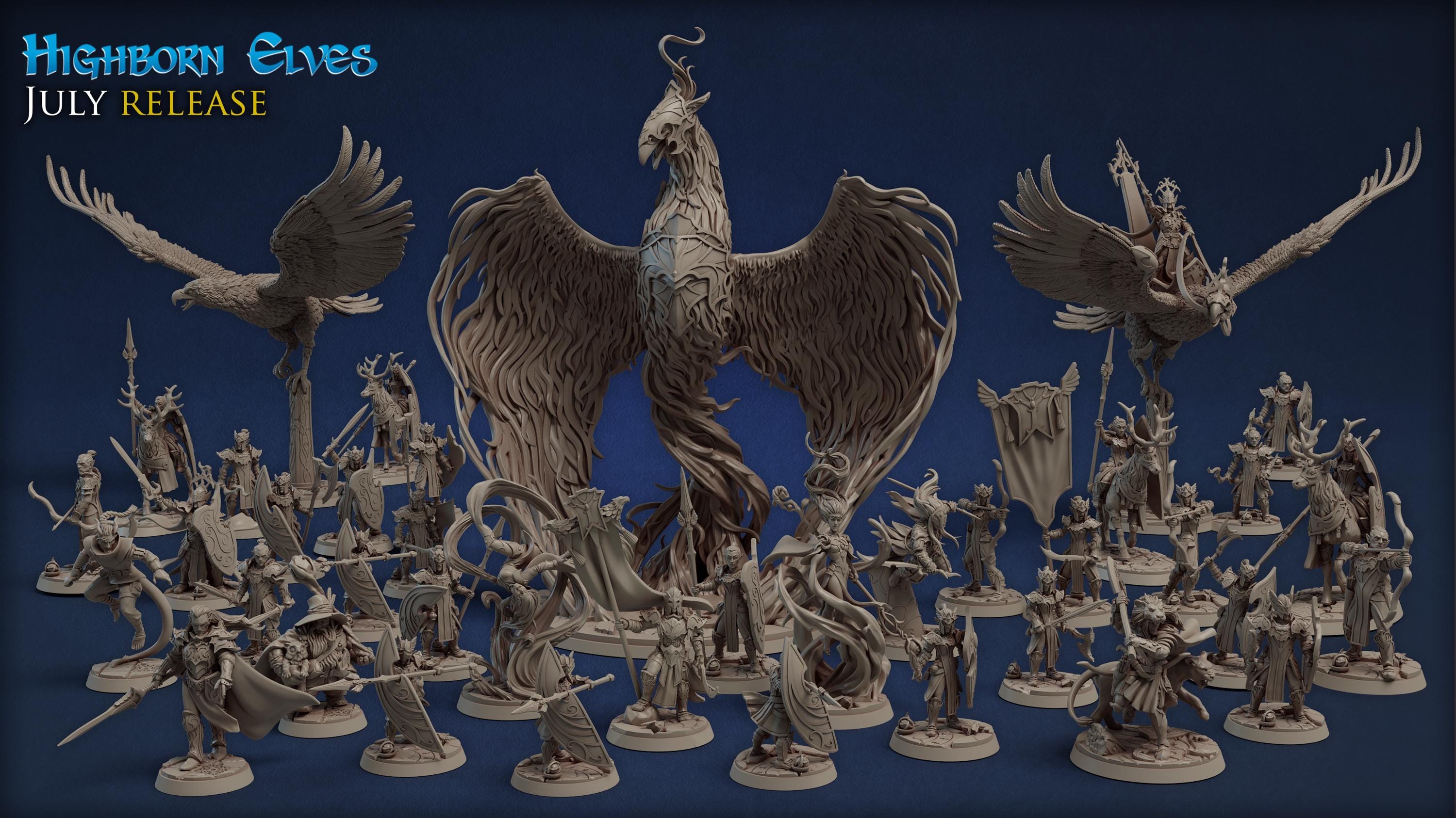 Titan Forge Stl Pack | HIGHBORN ELVES July 2021 Stl Pack | Rpg Stl ...