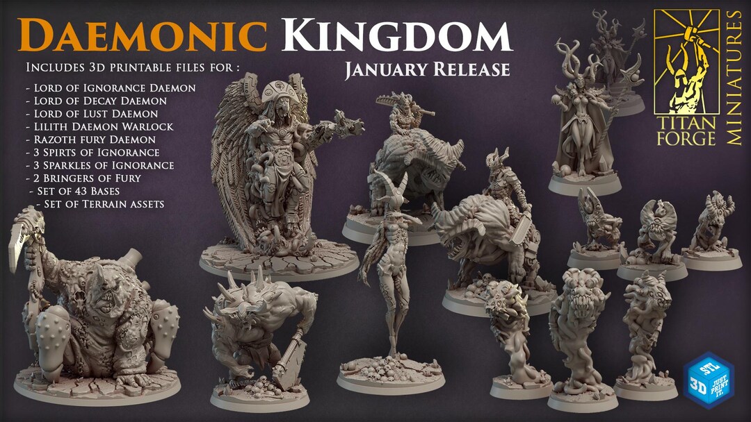 Titan Forge Stl Pack | Deamonic Kingdom January 2020 Stl Pack | Rpg Stl ...