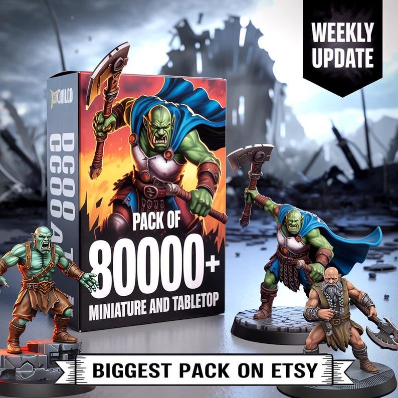 80 000+ 3D STL Files for 3D Printing – Fantasy & Sci-fi Miniatures ...