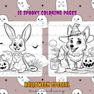15 Cute Halloween Coloring Pages for Kids, Spooky Coloring Pages ...