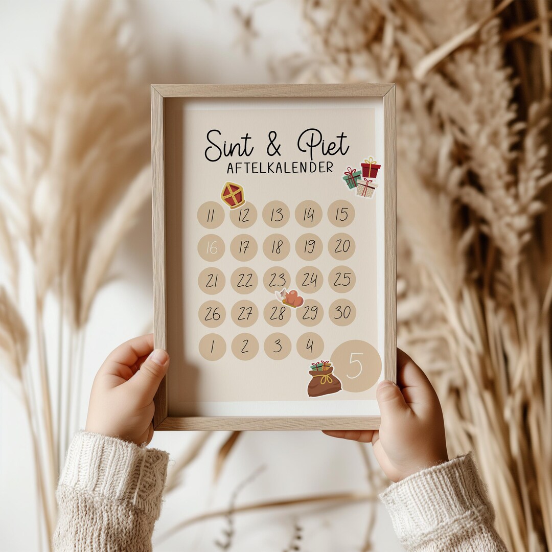Printable Sint & Piet Countdown Calendar 2024 - Etsy