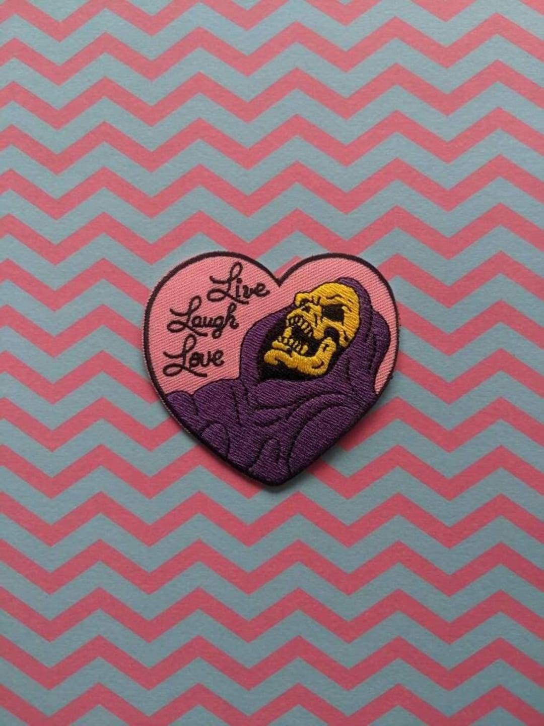 Inspirational Skeletor // Cartoon Meme DIY Embroidered Patch Iron Sew ...