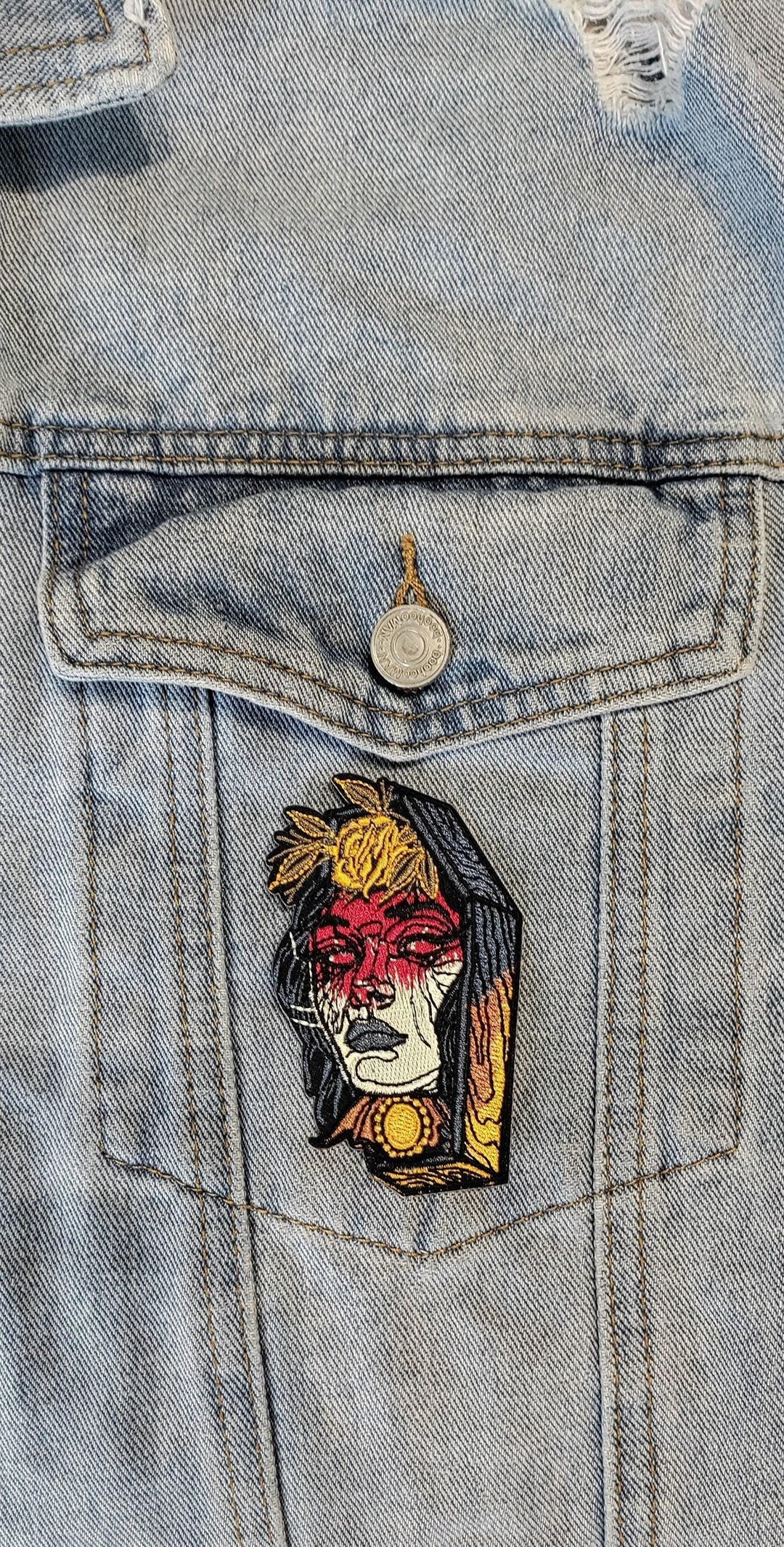 Your Funeral // DIY Coffin Embroidered Iron Sew on Patch Applique Badge ...