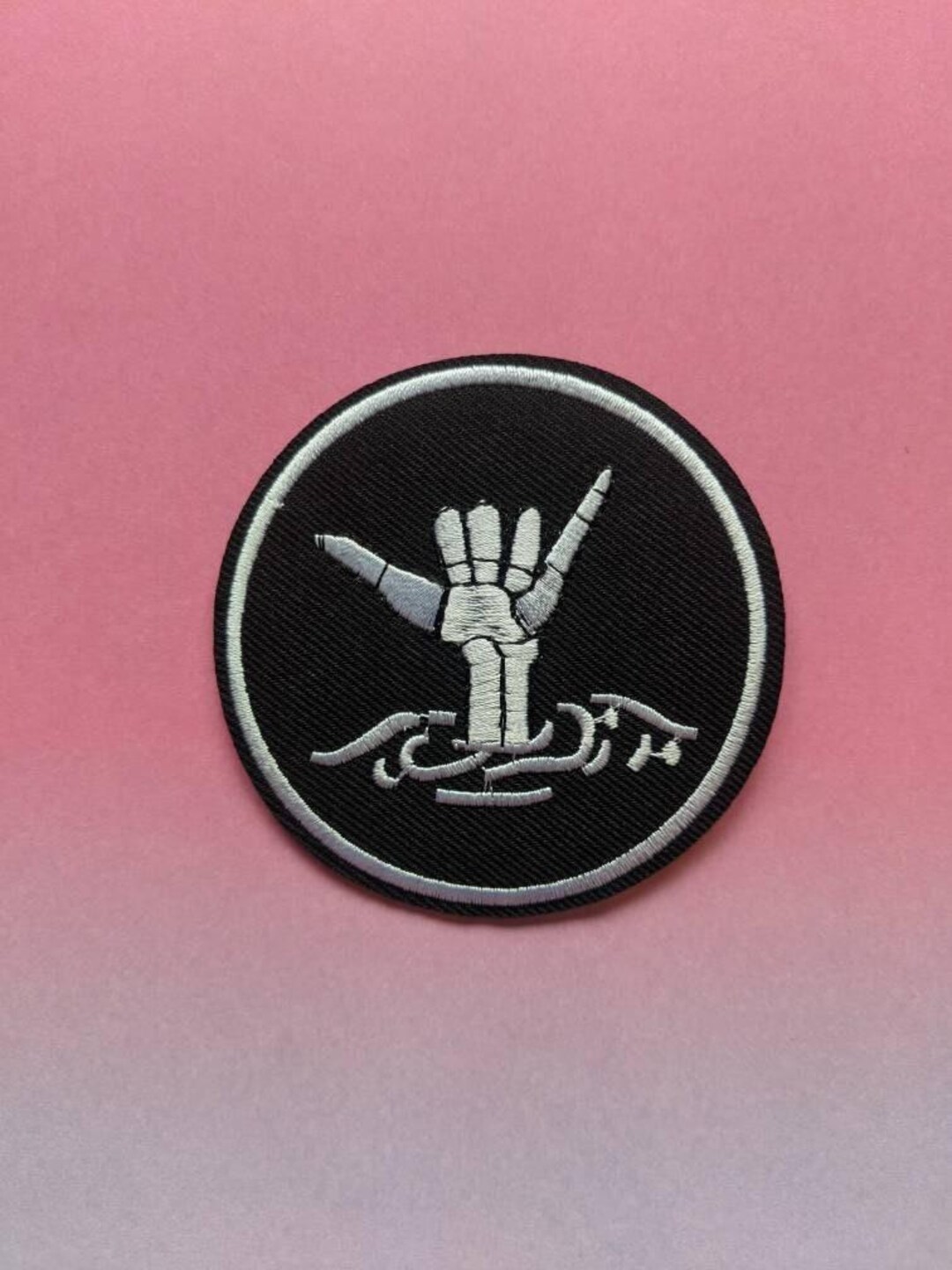 Surfs up // DIY Skeleton Embroidered Patch Iron Sew on Patch Applique ...